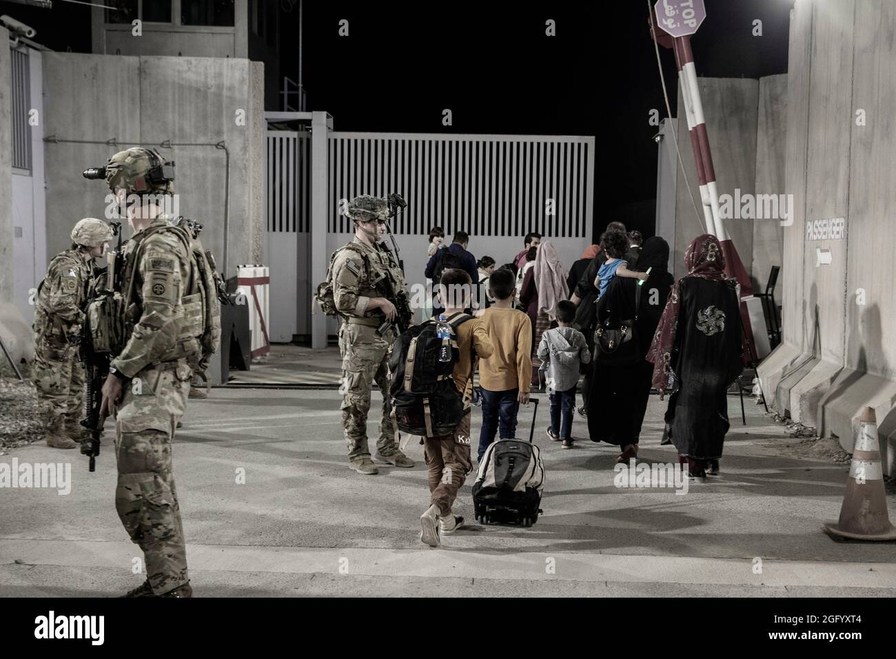 Kabul, Afghanistan. 25th Aug, 2021. U.S. soliders with the 82nd ...