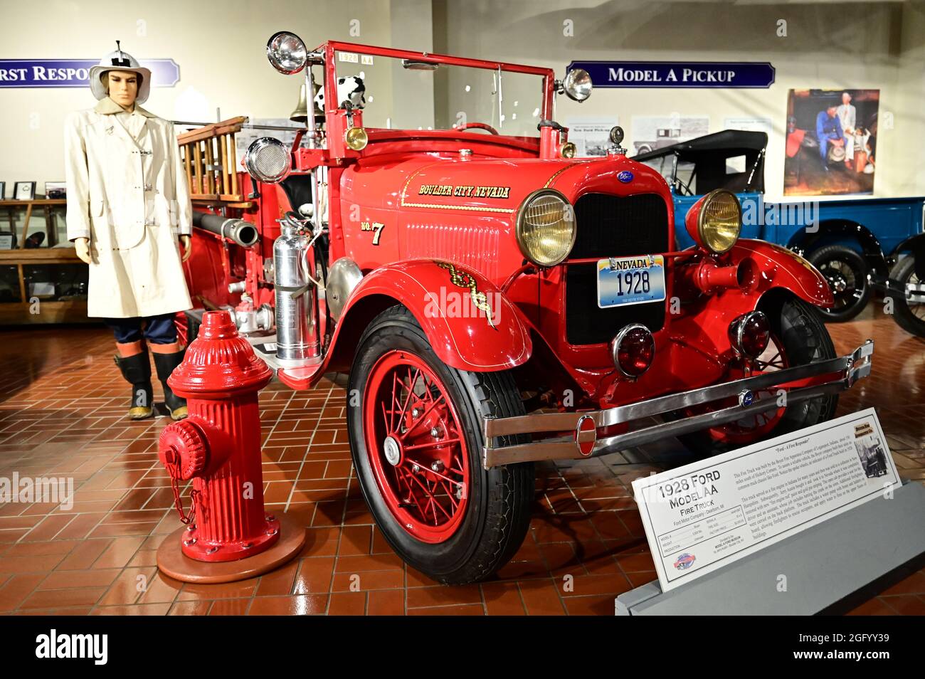1928 FORD Model AA fire truck Stock Photo - Alamy