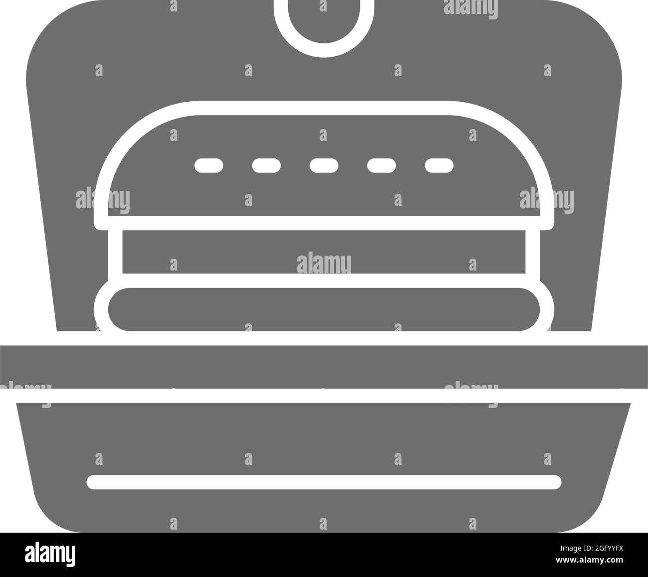 Takeaway burger box isolated Black and White Stock Photos & Images - Alamy