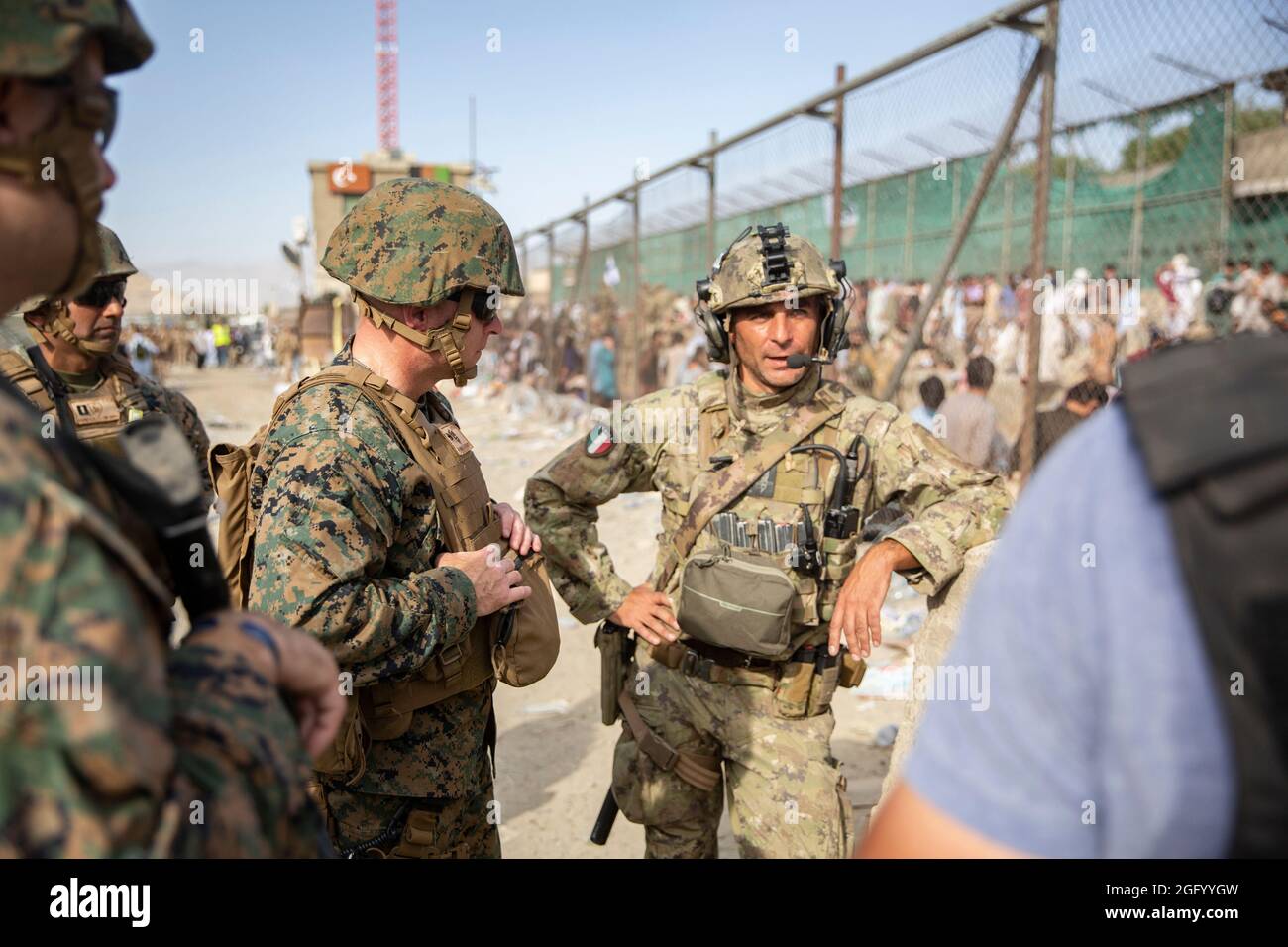 Kabul, Afghanistan. 24th Aug, 2021. U.S. Marine Brig. Gen. Farrell Sullivan, the commander of ...