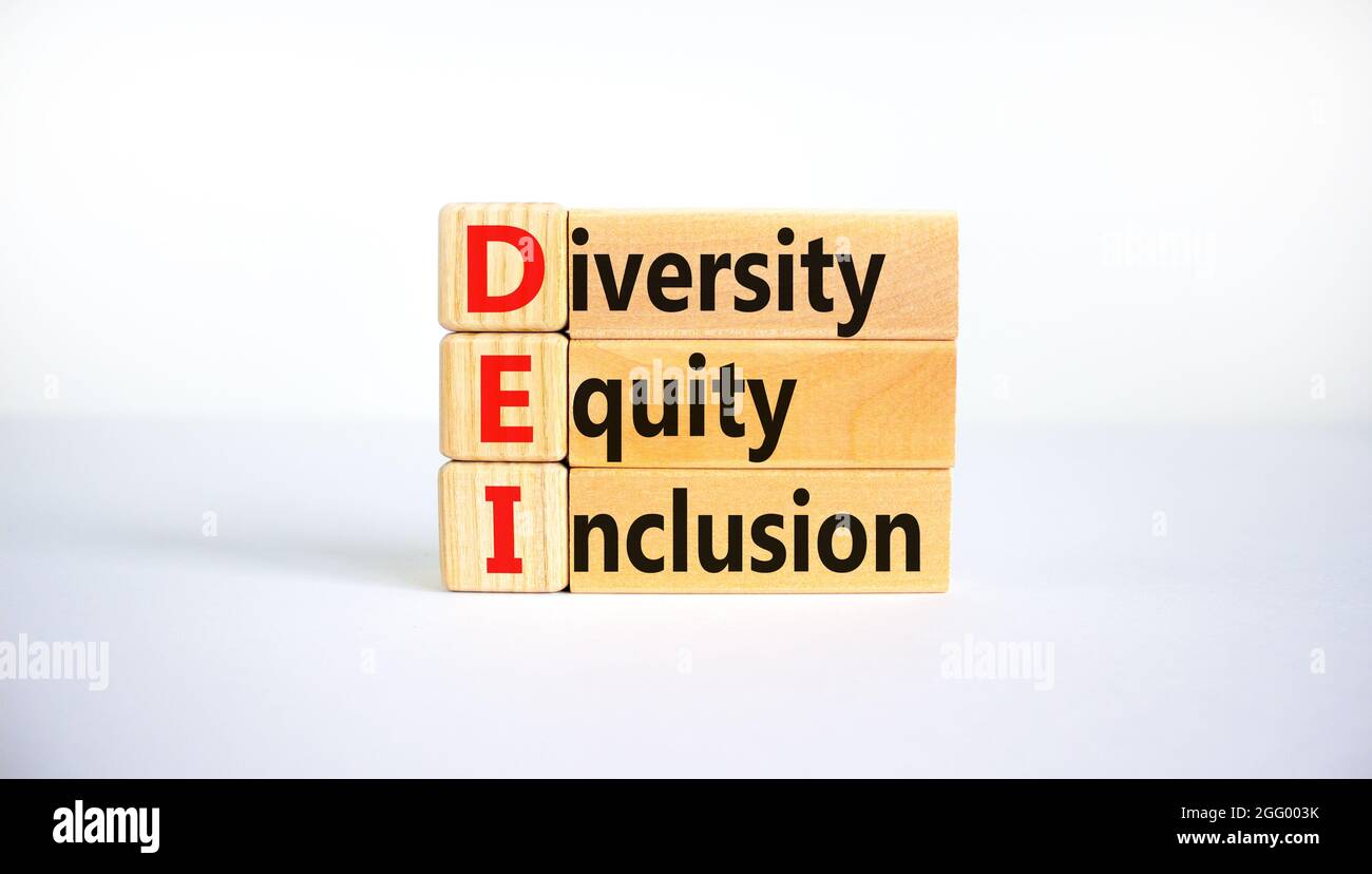 DEI, Diversity, equity, inclusion symbol. Wooden blocks with words DEI ...