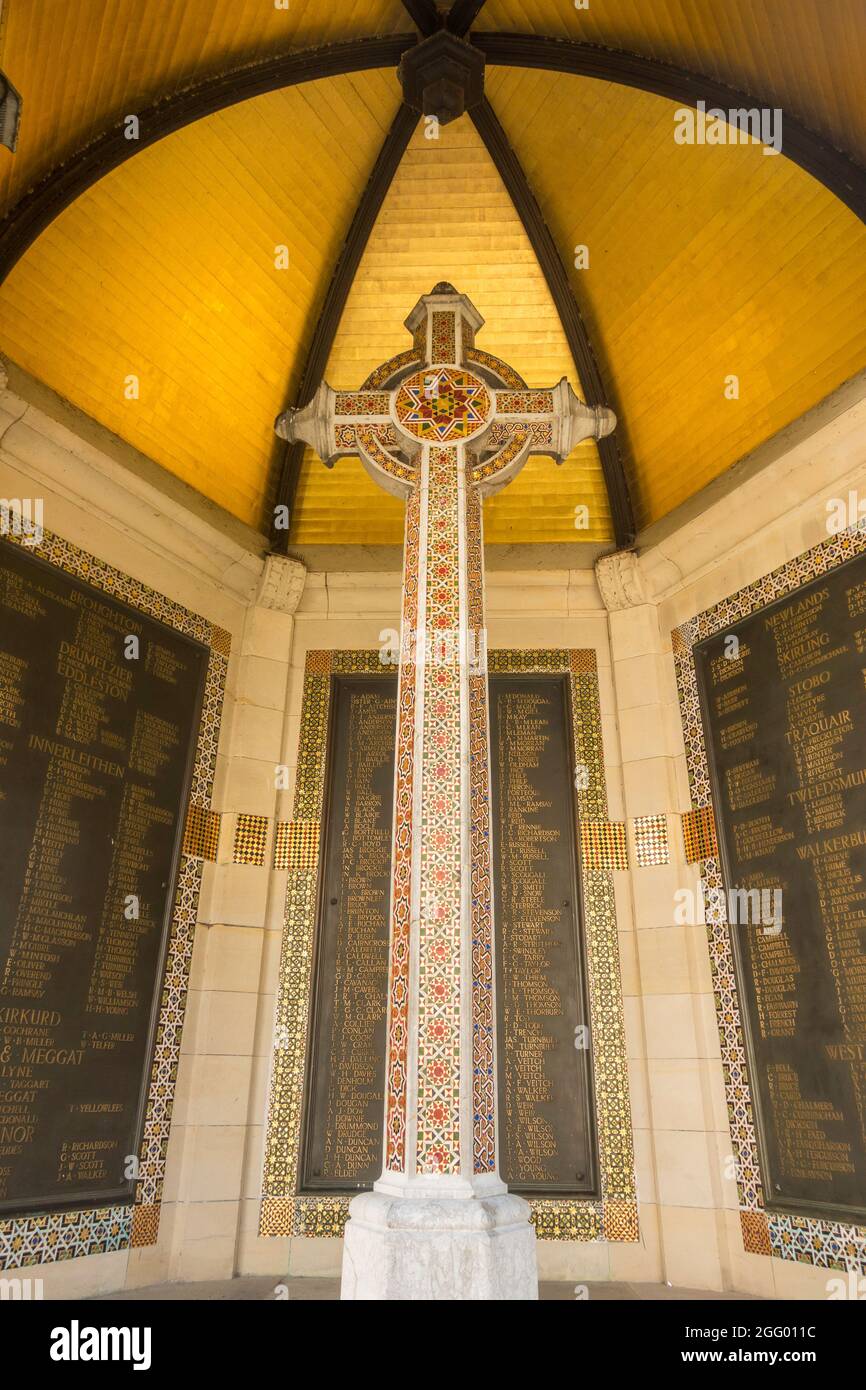 The WW1 war memorial in Peebles, Scottish Borders, Scotland, UK Stock ...