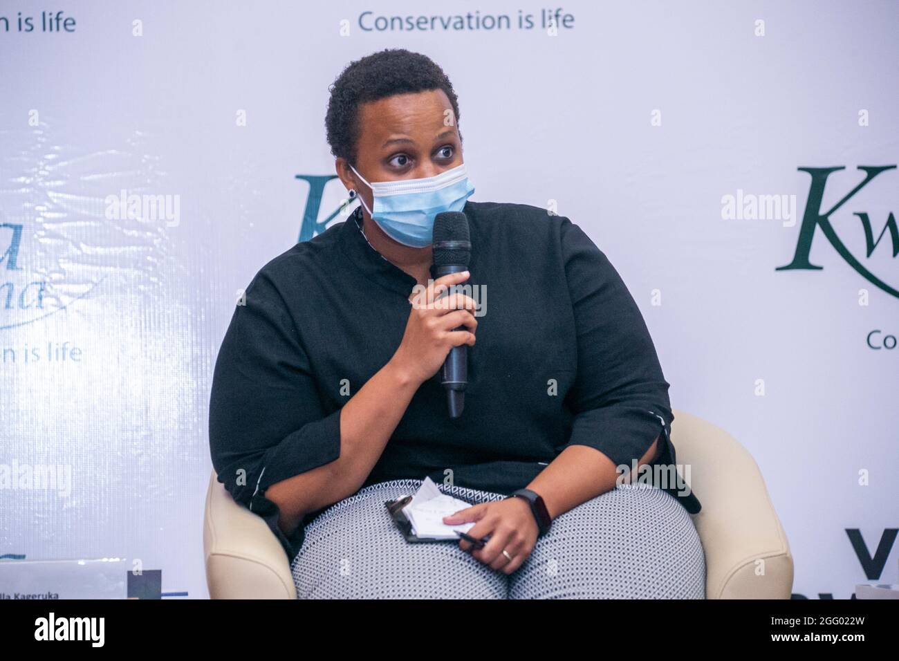 (210827) -- KIGALI, Aug. 27, 2021 (Xinhua) -- Ariella Kageruka, acting ...