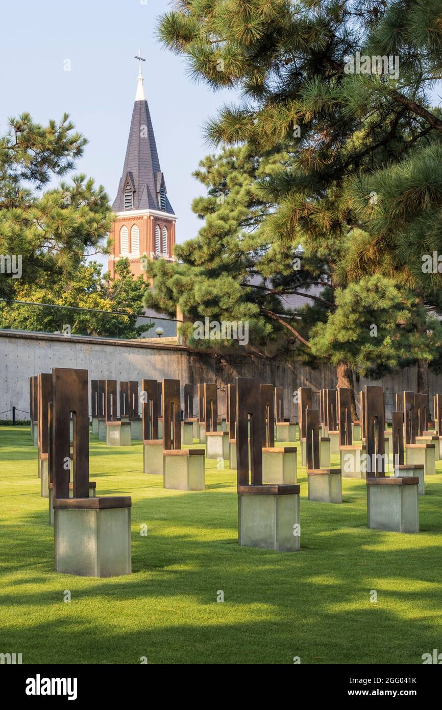 Oklahoma City National Memorial, Oklahoma, USA. Saint Joseph's Old ...