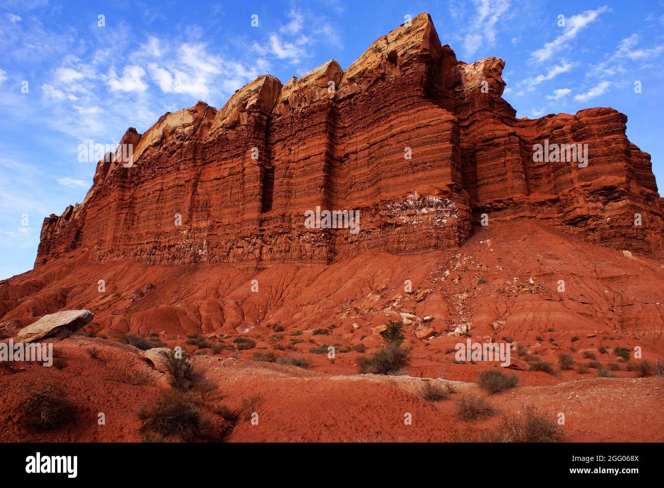 Rugged rock formation Capitol Reef, Utah USA Stock Photo - Alamy