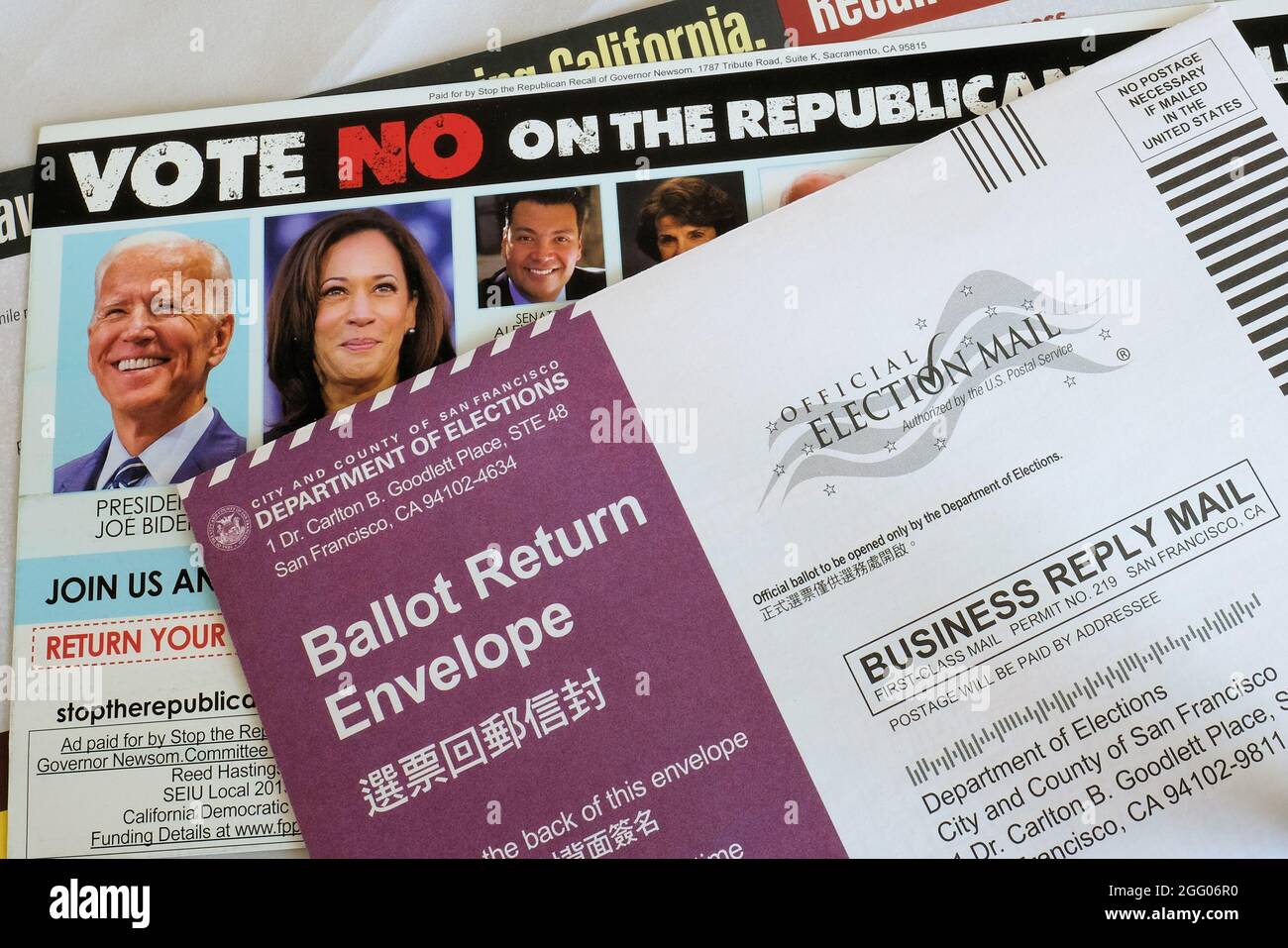 Ballot Return Envelope and Democratic publicity critical of the ...
