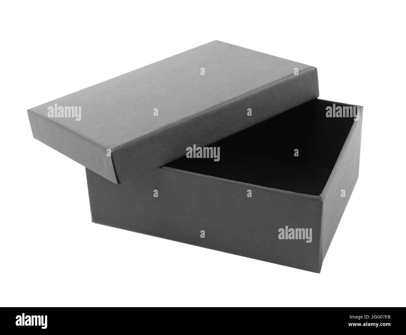 Black empty box on white background Stock Photo - Alamy
