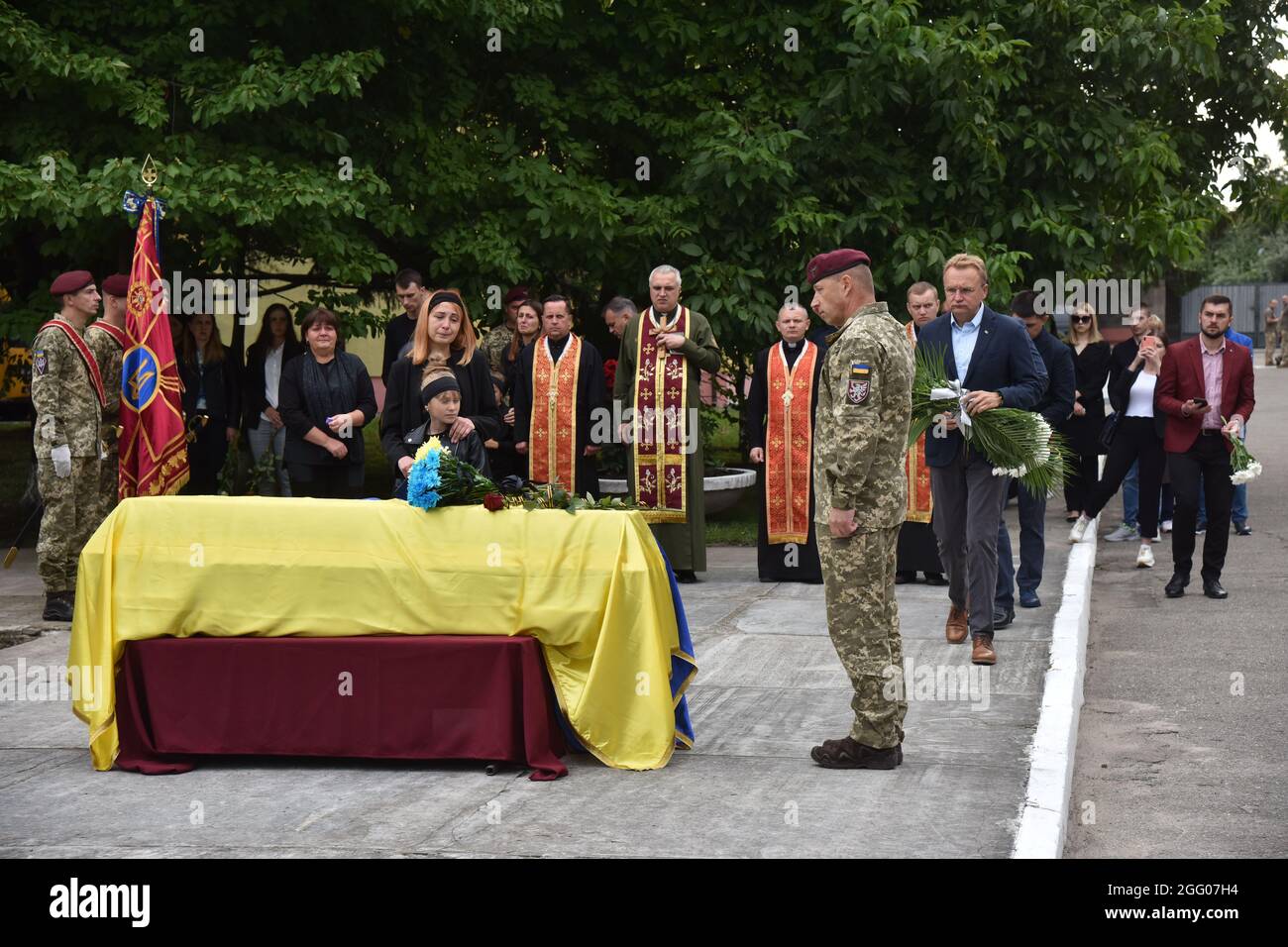 Lviv, Ukraine. 27th Aug, 2021. (EDITORS' NOTE : Image depicts death ...