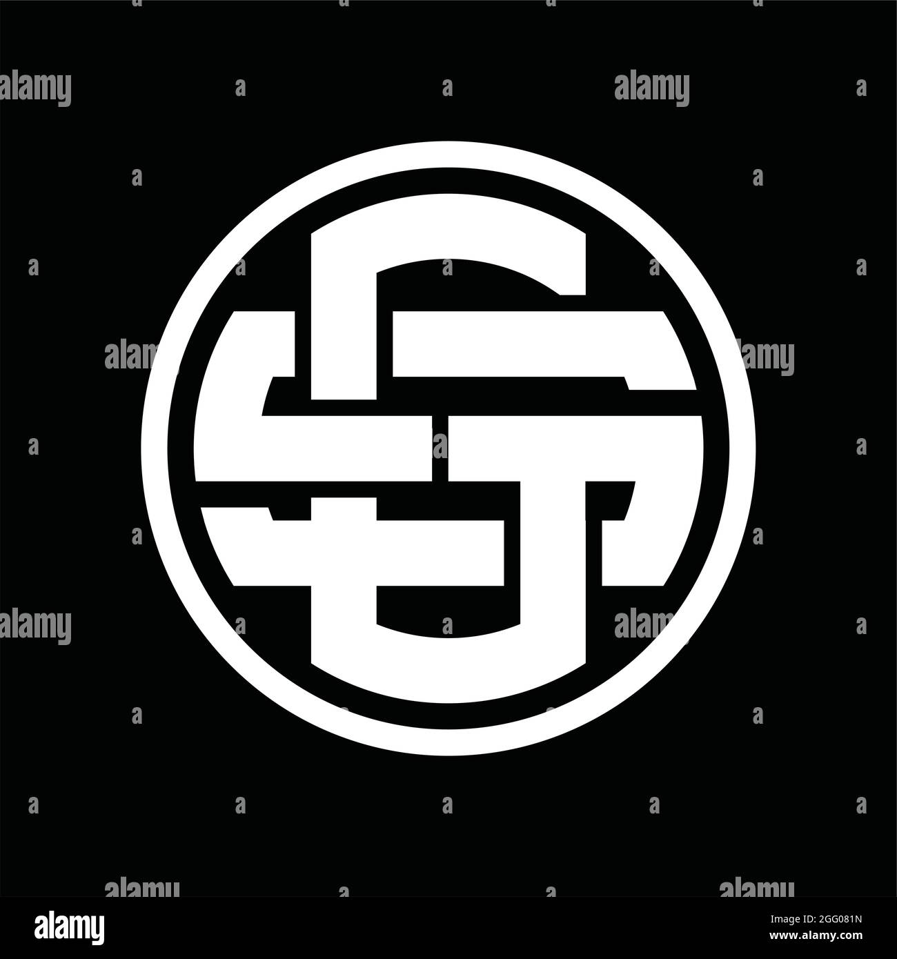 GS Logo monogram with overlapping style vintage design template Stock ...