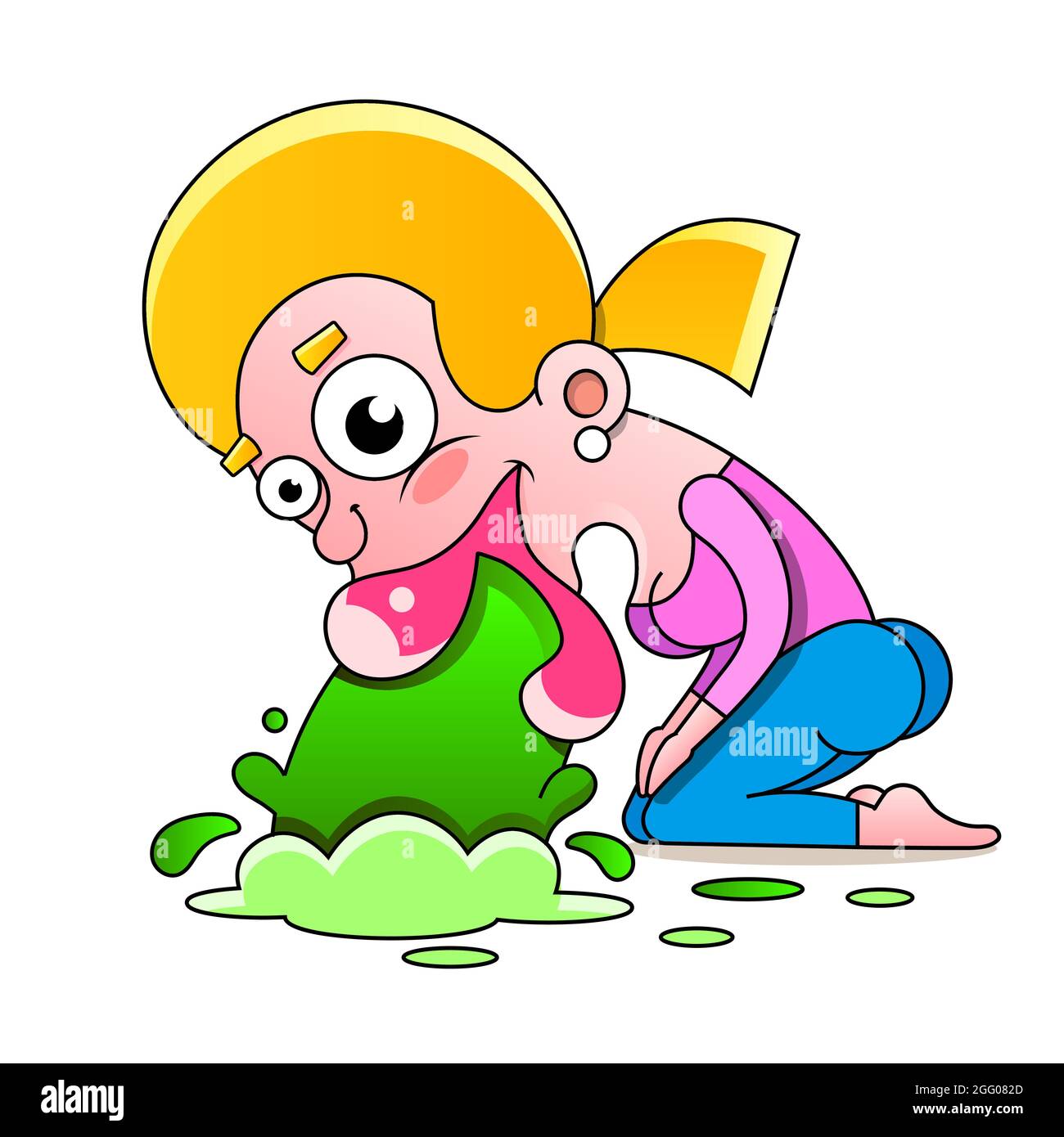 Drunk women, drunk look, funny face.Vector print of a T-shirt Stock ...