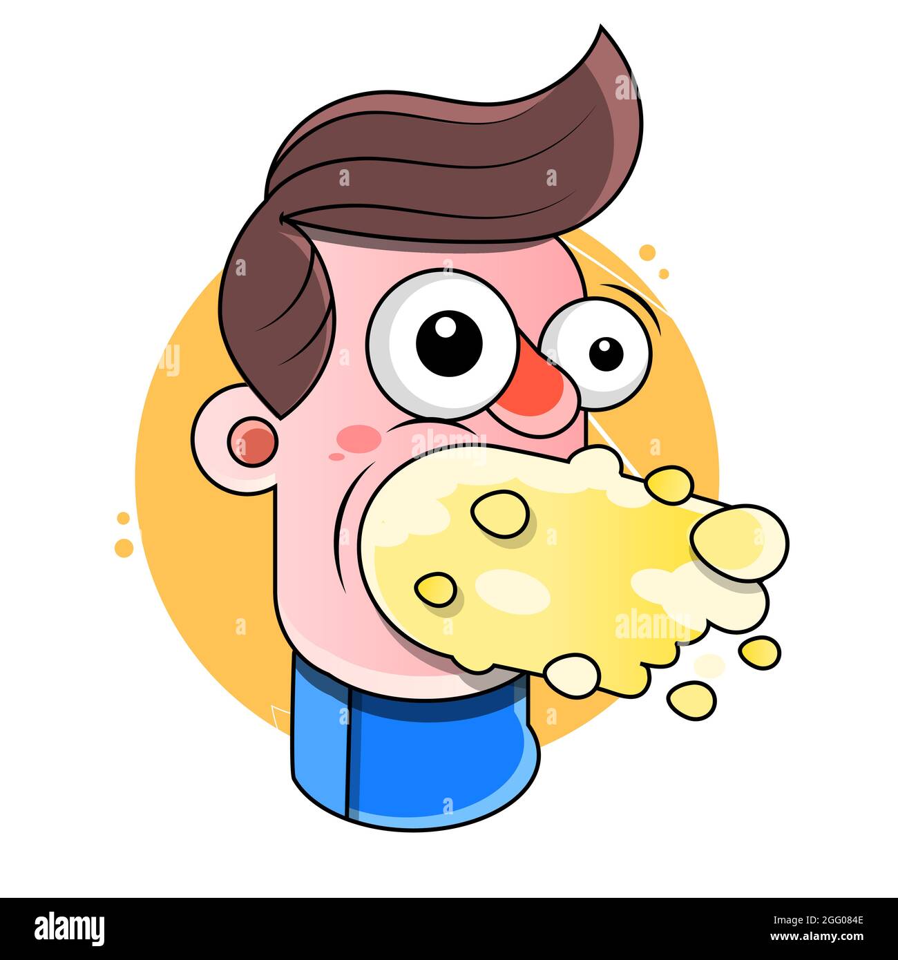 Drunk man, drunk look, funny face.Vector print of a T-shirt Stock ...