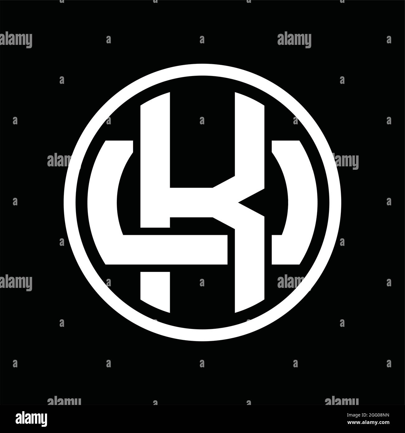 KU Logo monogram with overlapping style vintage design template Stock ...