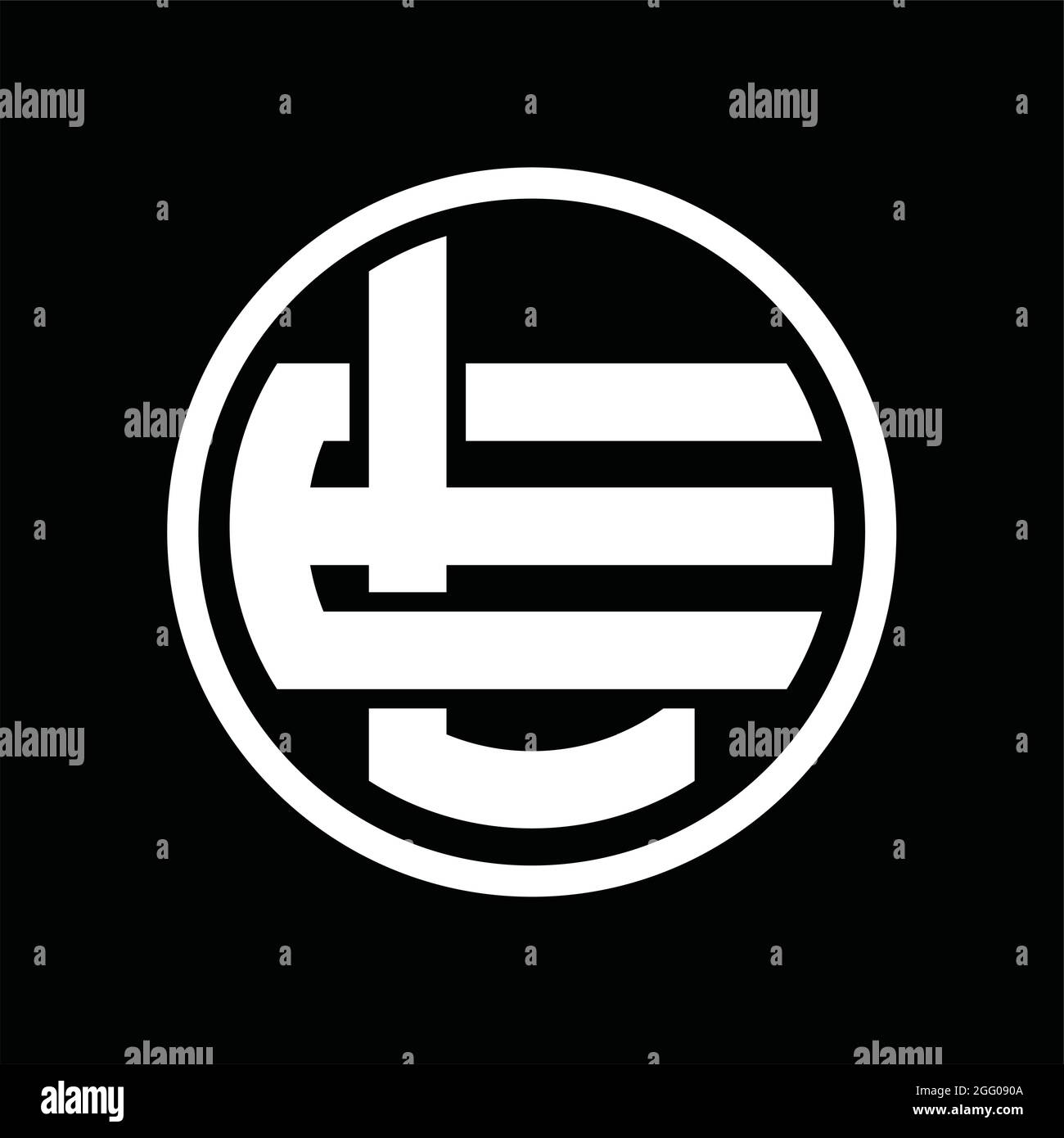 LE Logo monogram with overlapping style vintage design template Stock ...