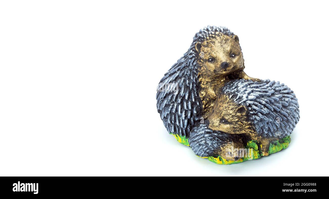 artificial family of hedgehogs concrete garden figure for landscaping ...