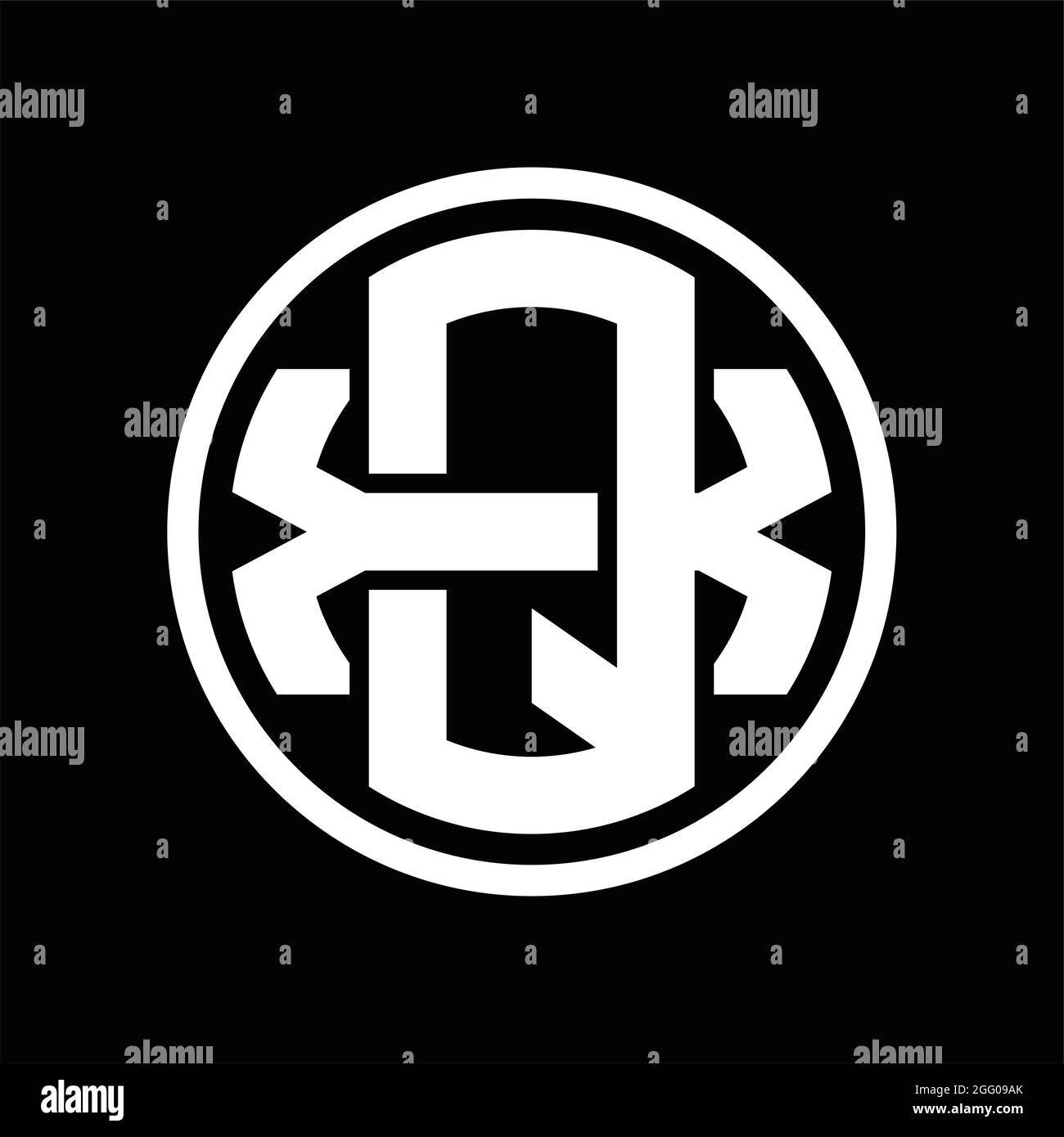 QX Logo monogram with overlapping style vintage design template Stock ...