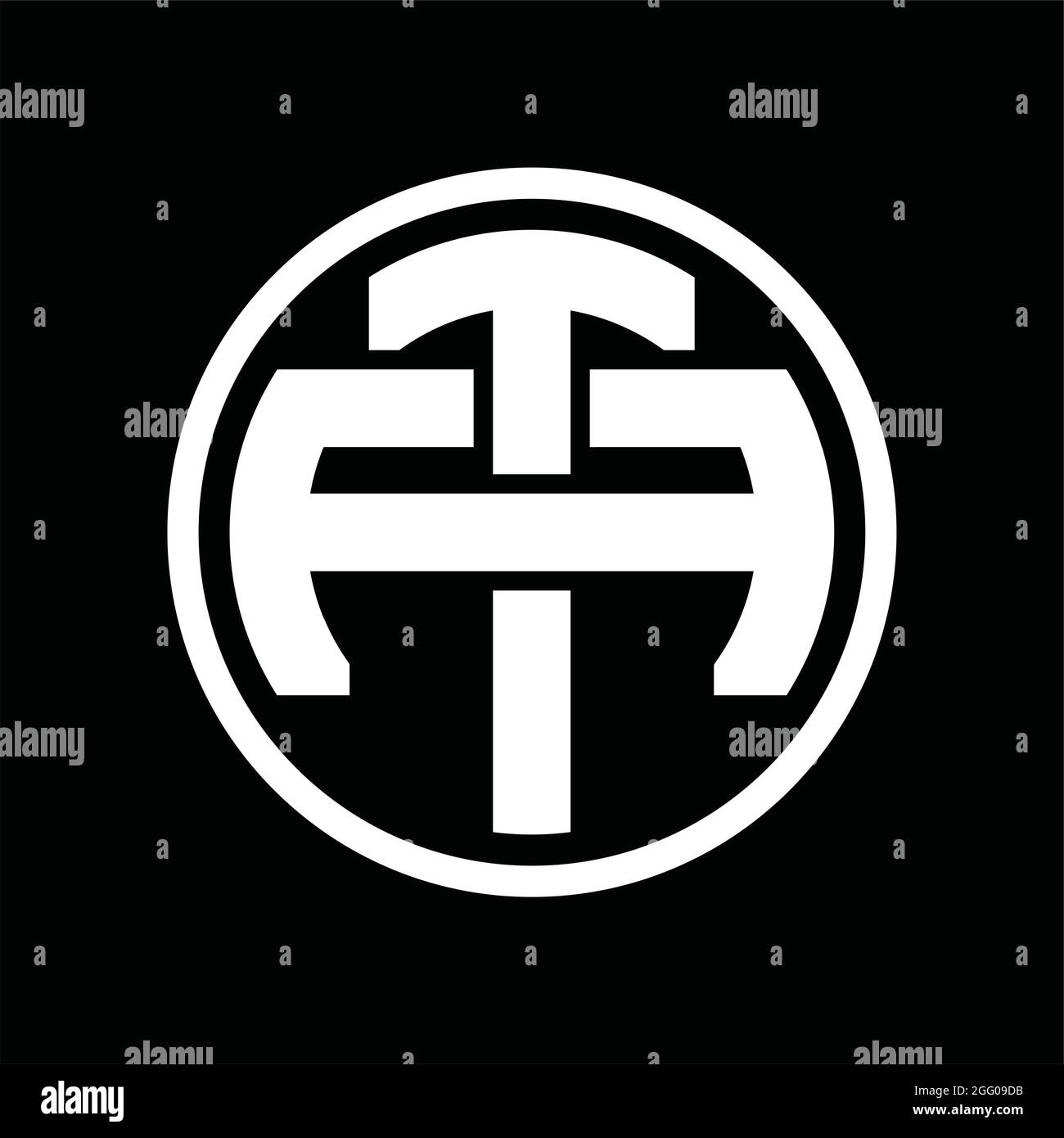 TA Logo monogram with overlapping style vintage design template Stock ...