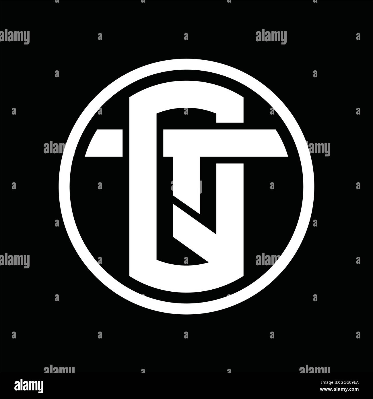 QT Logo monogram with overlapping style vintage design template Stock ...