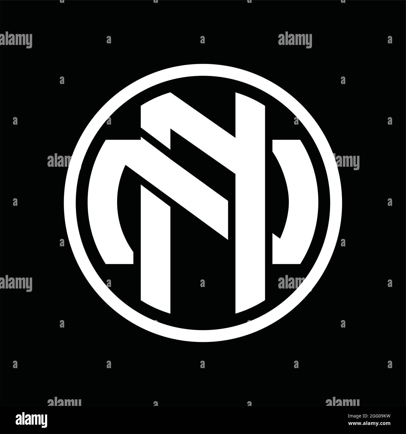 Nn minimal logo design hi-res stock photography and images - Alamy