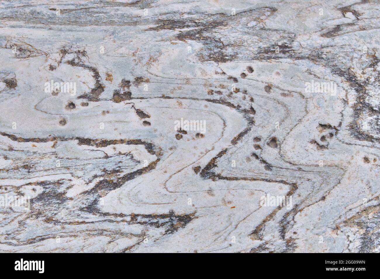 Background grey stone pattern surface. Rock texture with curved line ...