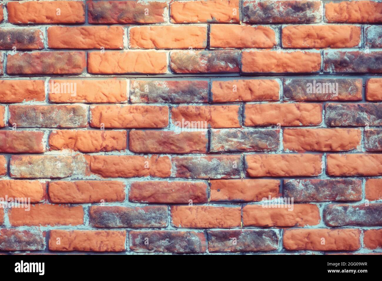 Texture of the old stained brickwork, copy space. Wasting away texture ...