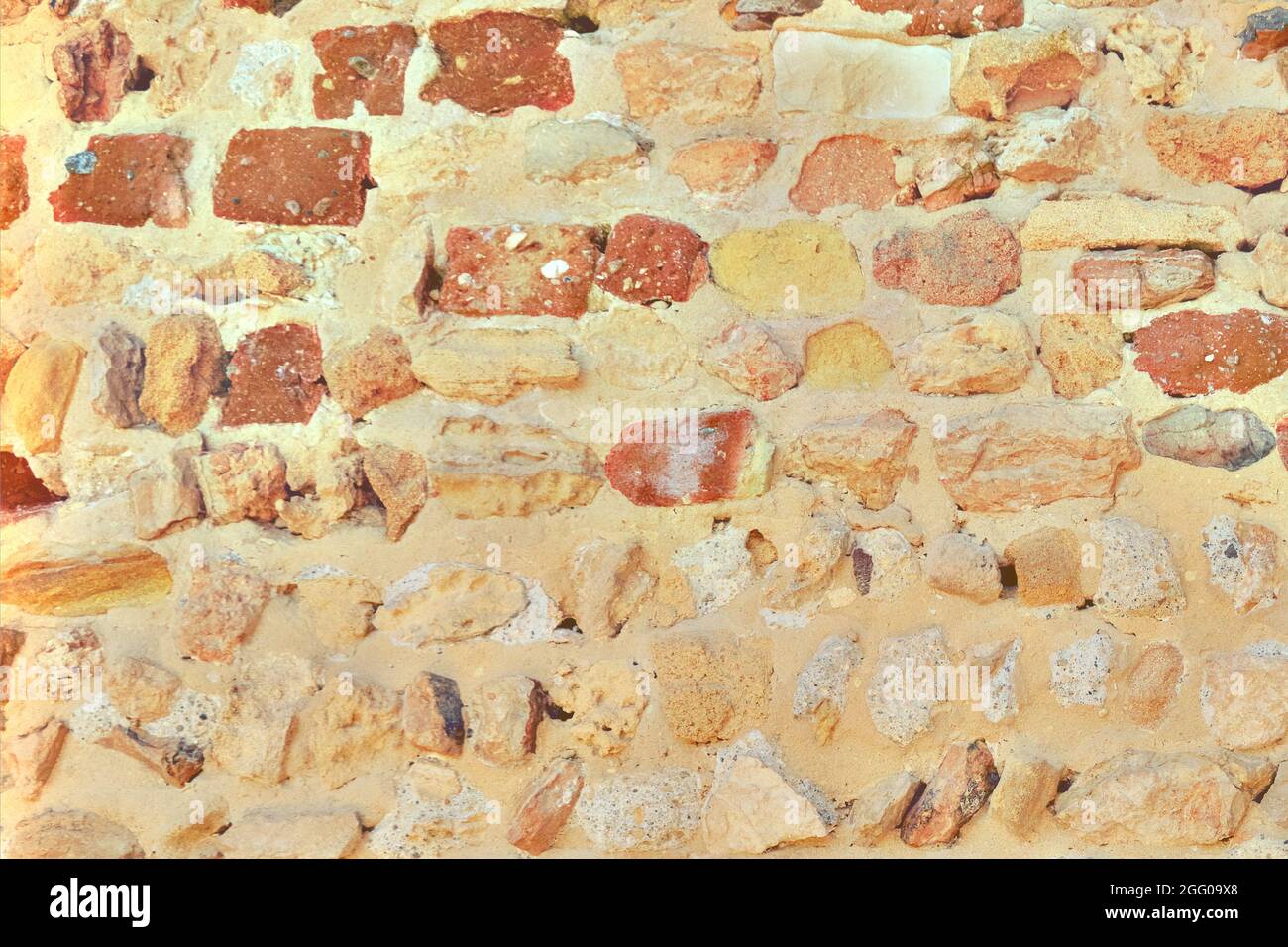Background ancient brick of limestone. Flooring on excavations of greek ...