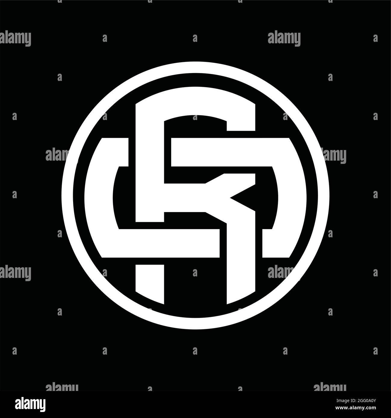 RO Logo monogram with overlapping style vintage design template Stock ...