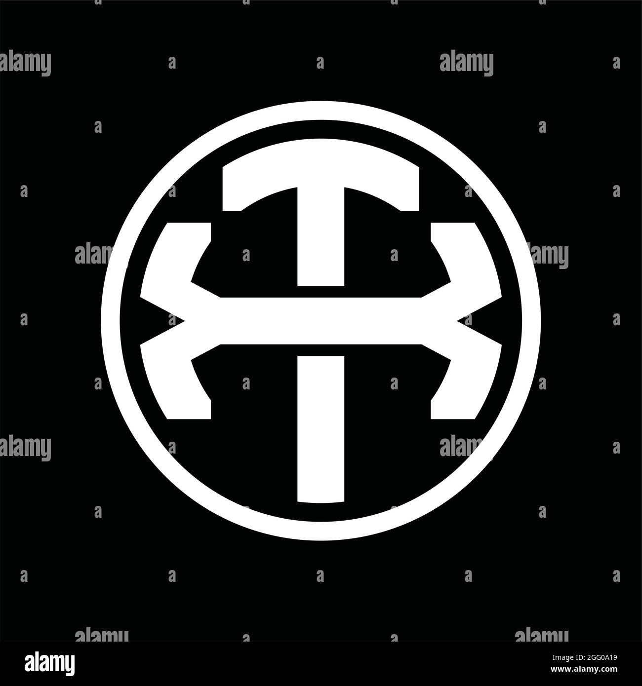 TX Logo monogram with overlapping style vintage design template Stock ...