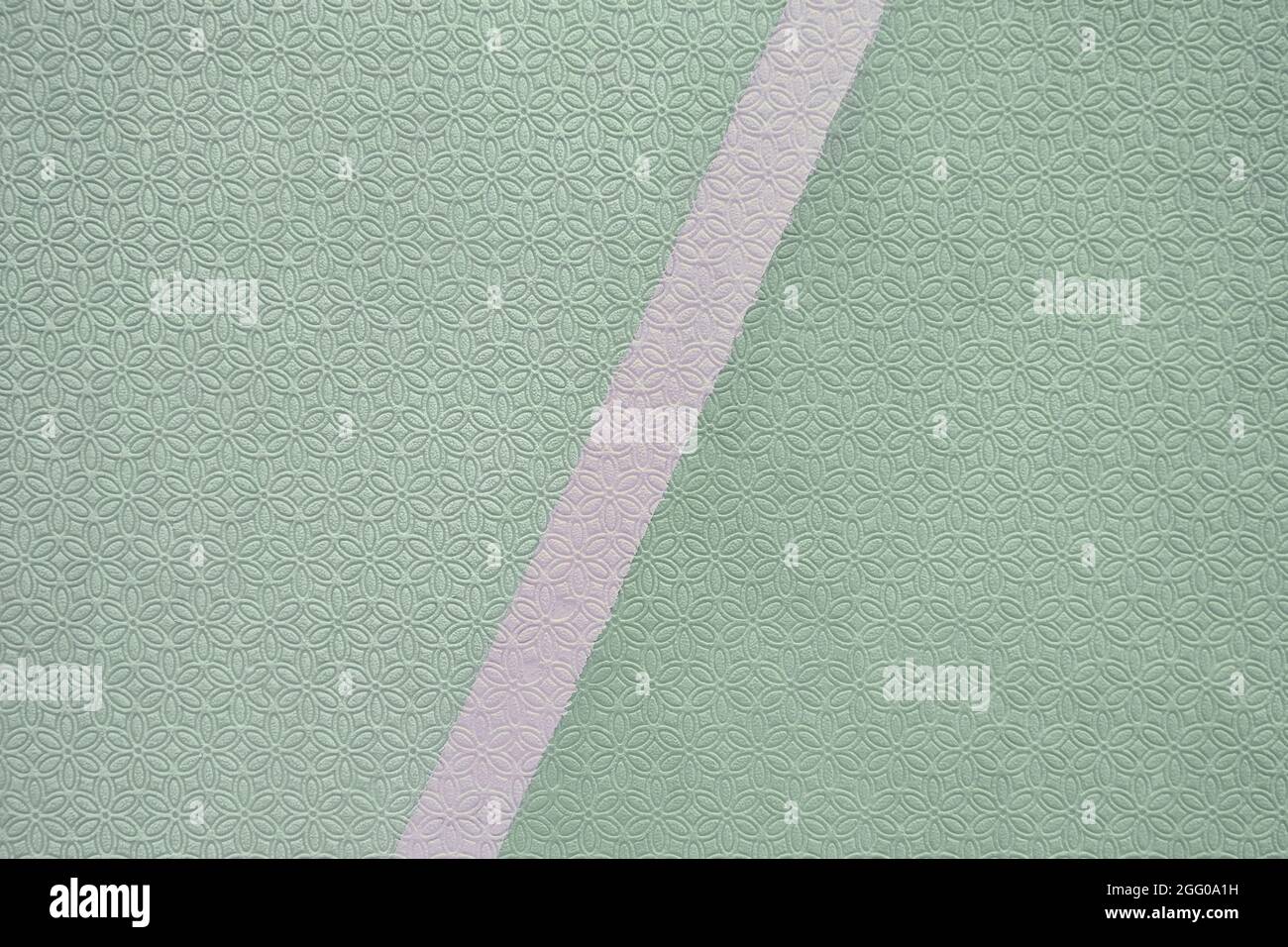 Light green wall texture painting, geometric shape of flowers ...