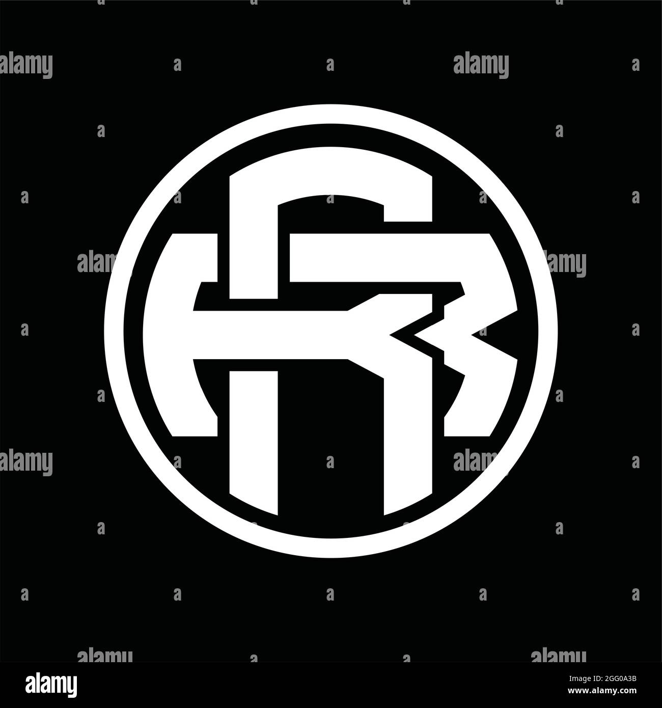 RR Logo monogram with overlapping style vintage design template Stock ...