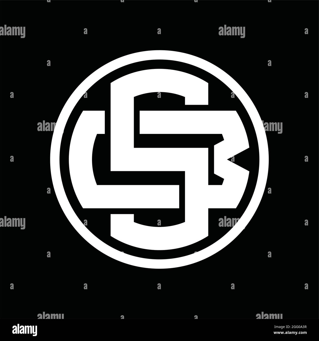 SB Logo monogram with overlapping style vintage design template Stock ...