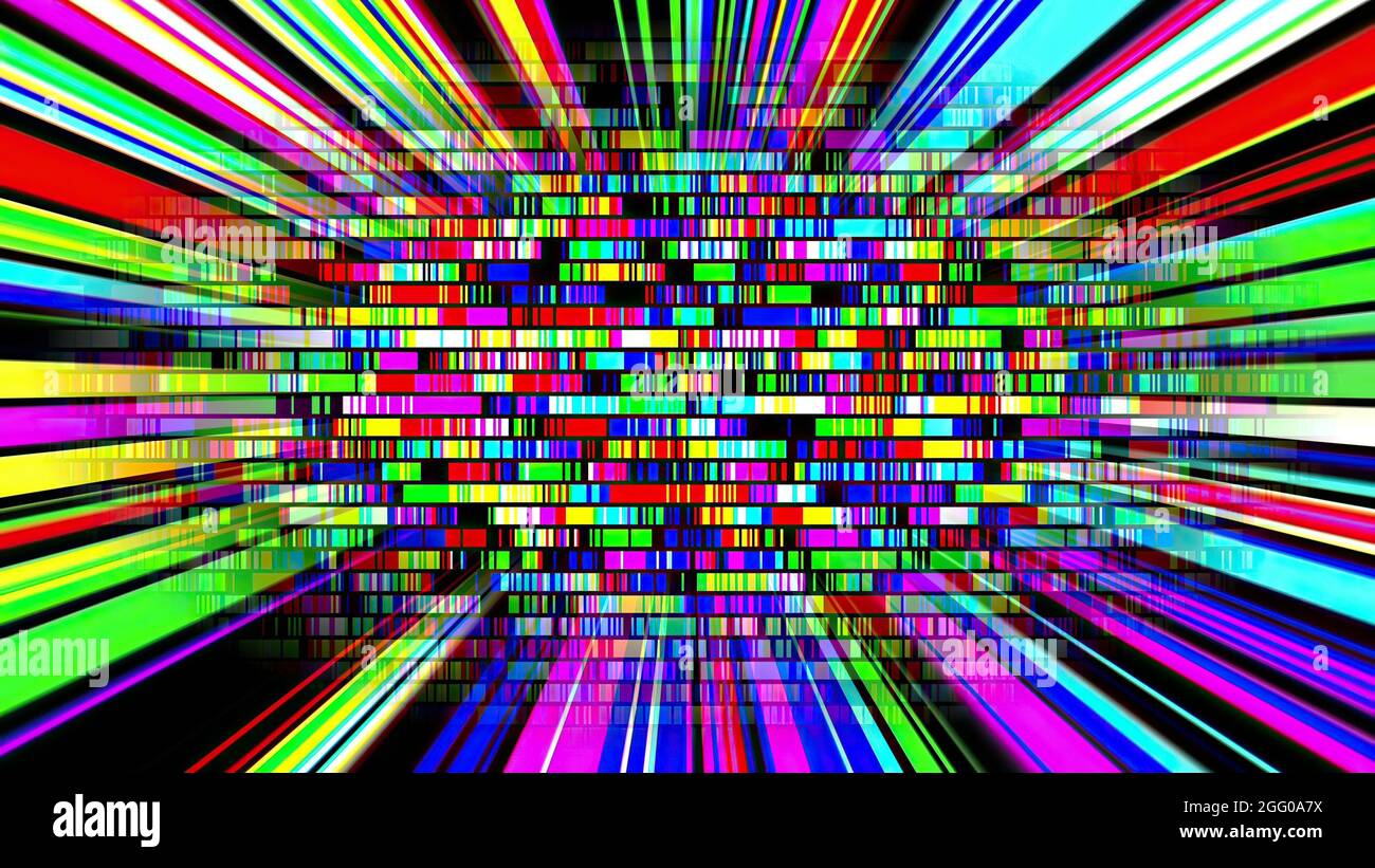 Colorful light rays and pixels Stock Photo - Alamy