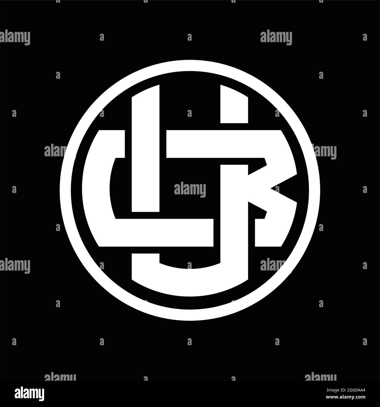 UB Logo monogram with overlapping style vintage design template Stock ...