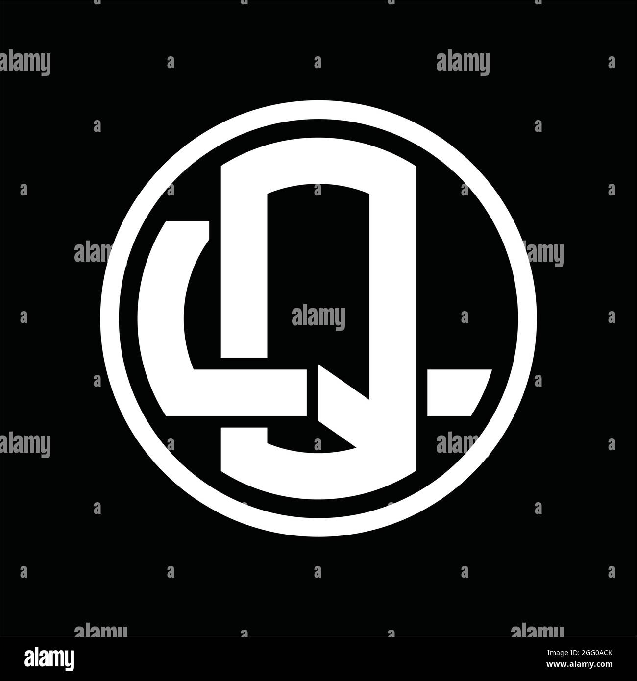 QL Logo monogram with overlapping style vintage design template Stock ...