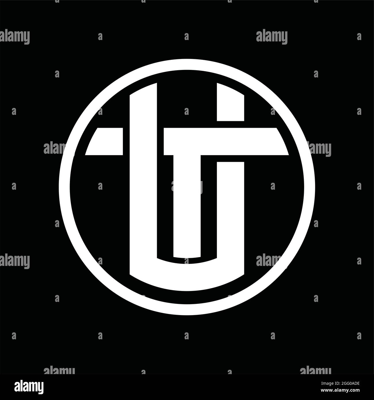 UT Logo monogram with overlapping style vintage design template Stock ...