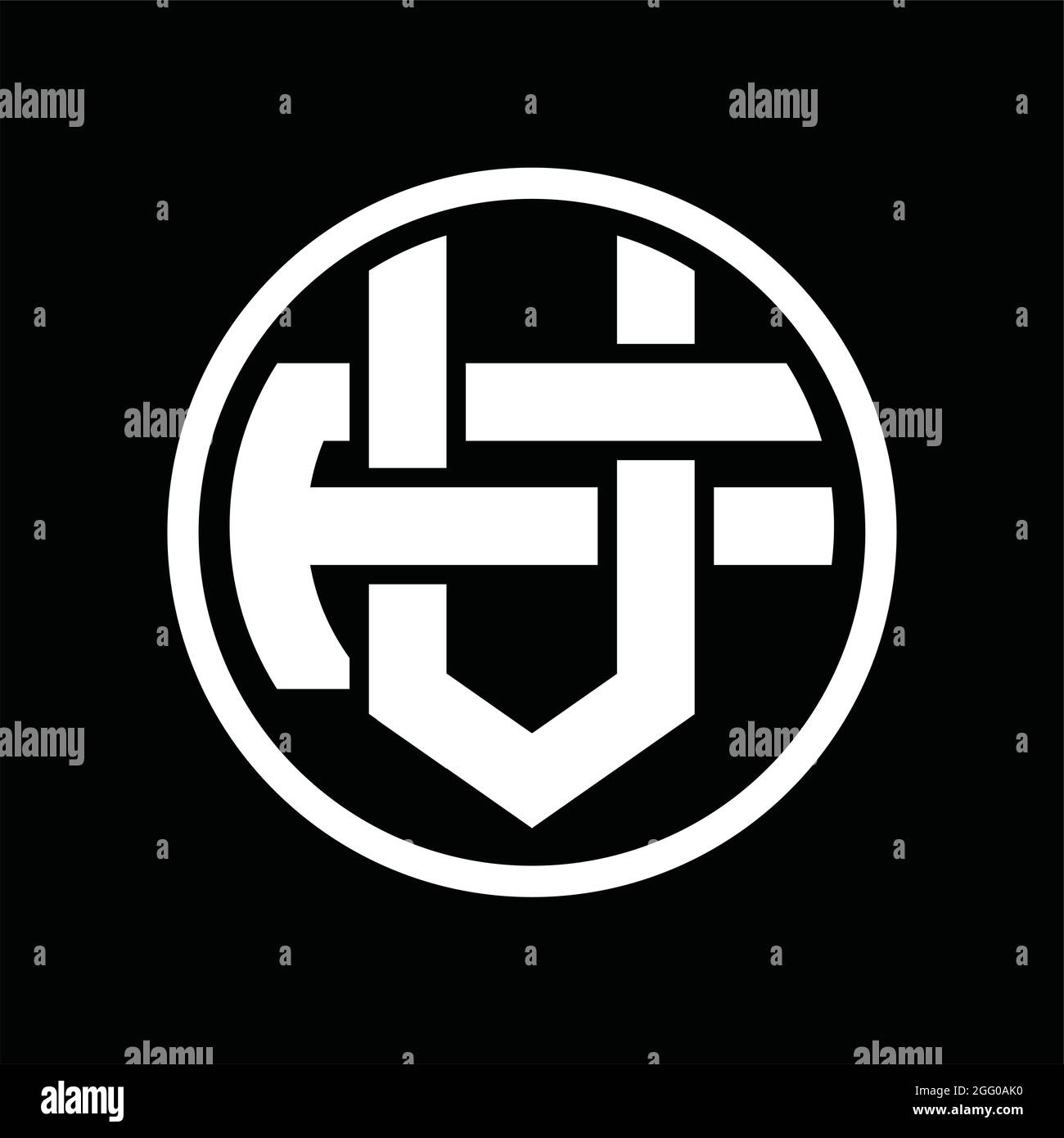 VF Logo monogram with overlapping style vintage design template Stock ...