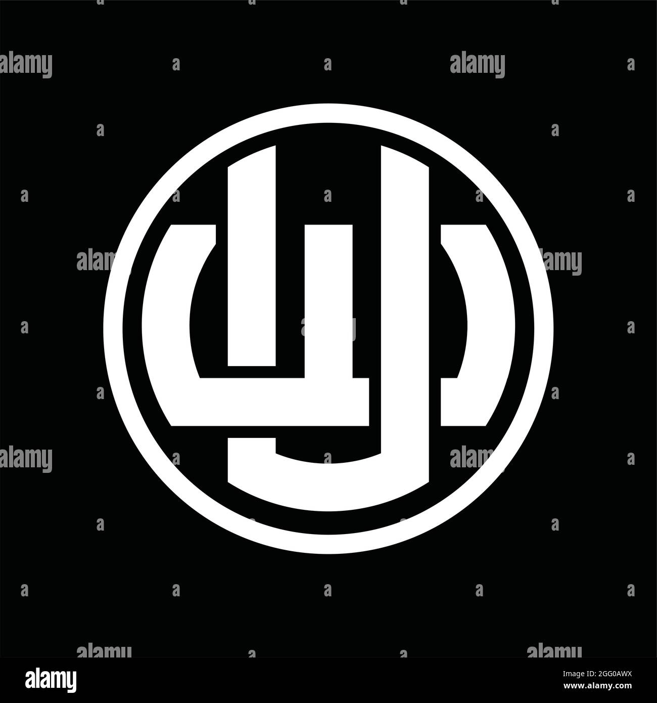 UW Logo monogram with overlapping style vintage design template Stock ...
