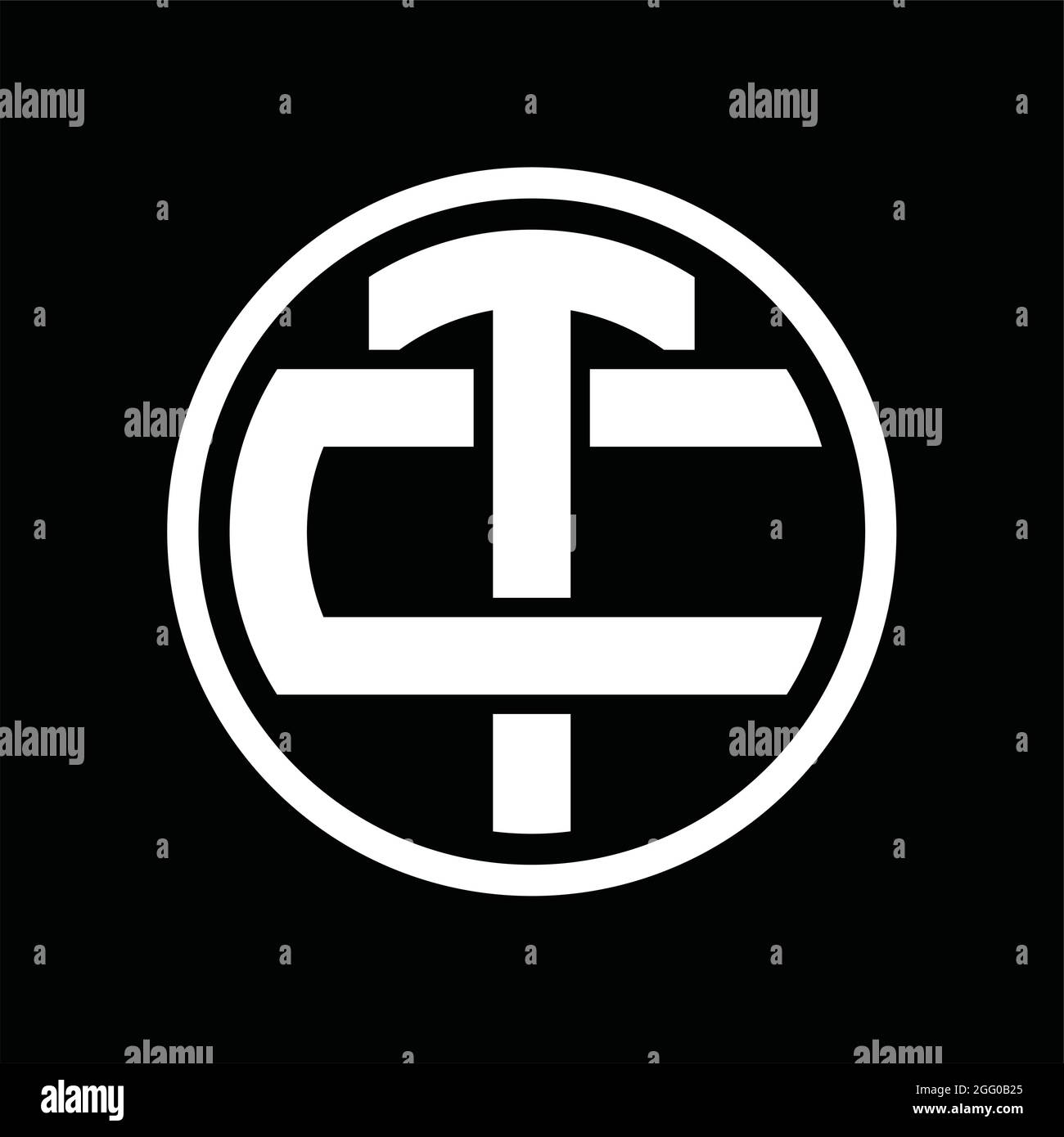 TC Logo monogram with overlapping style vintage design template Stock ...