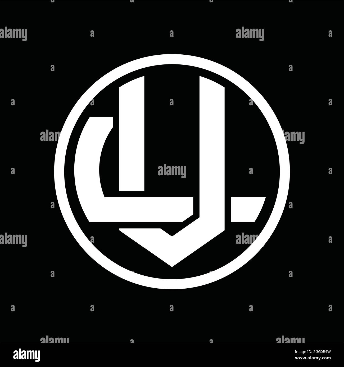 VL Logo monogram with overlapping style vintage design template Stock ...