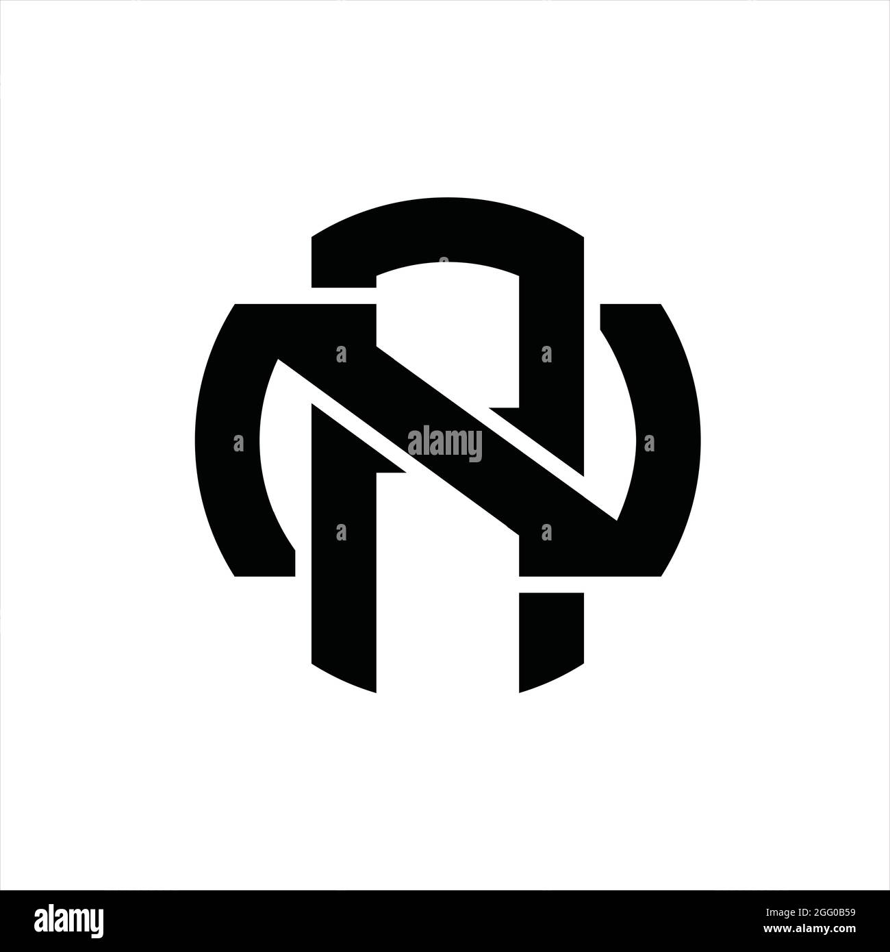 AN Logo monogram with overlapping style vintage design template Stock ...