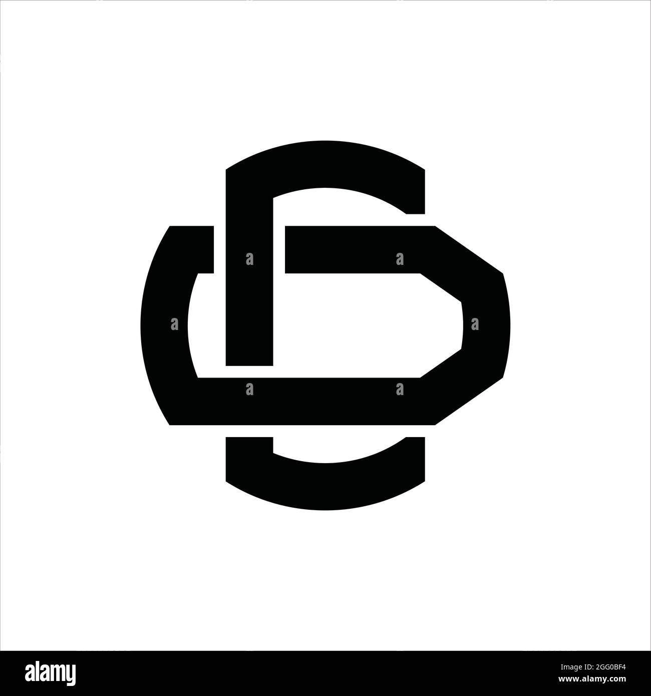 CD Logo monogram with overlapping style vintage design template Stock ...