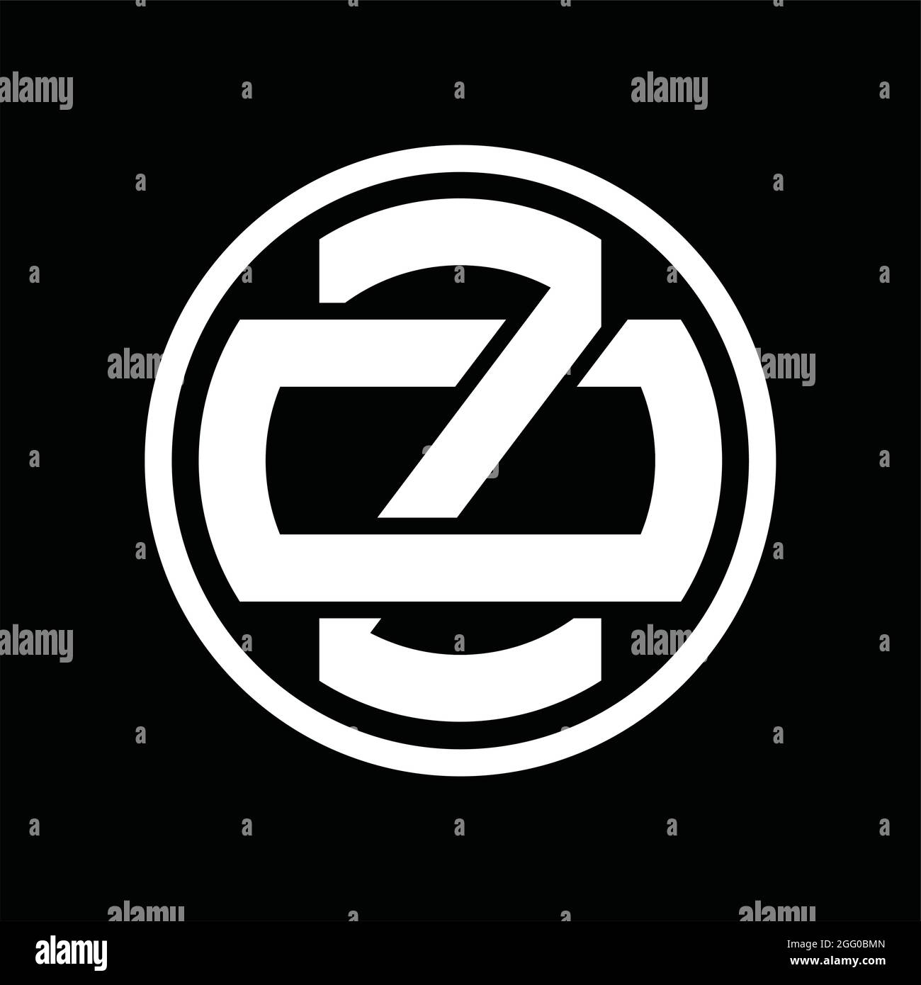 ZO Logo monogram with overlapping style vintage design template Stock ...