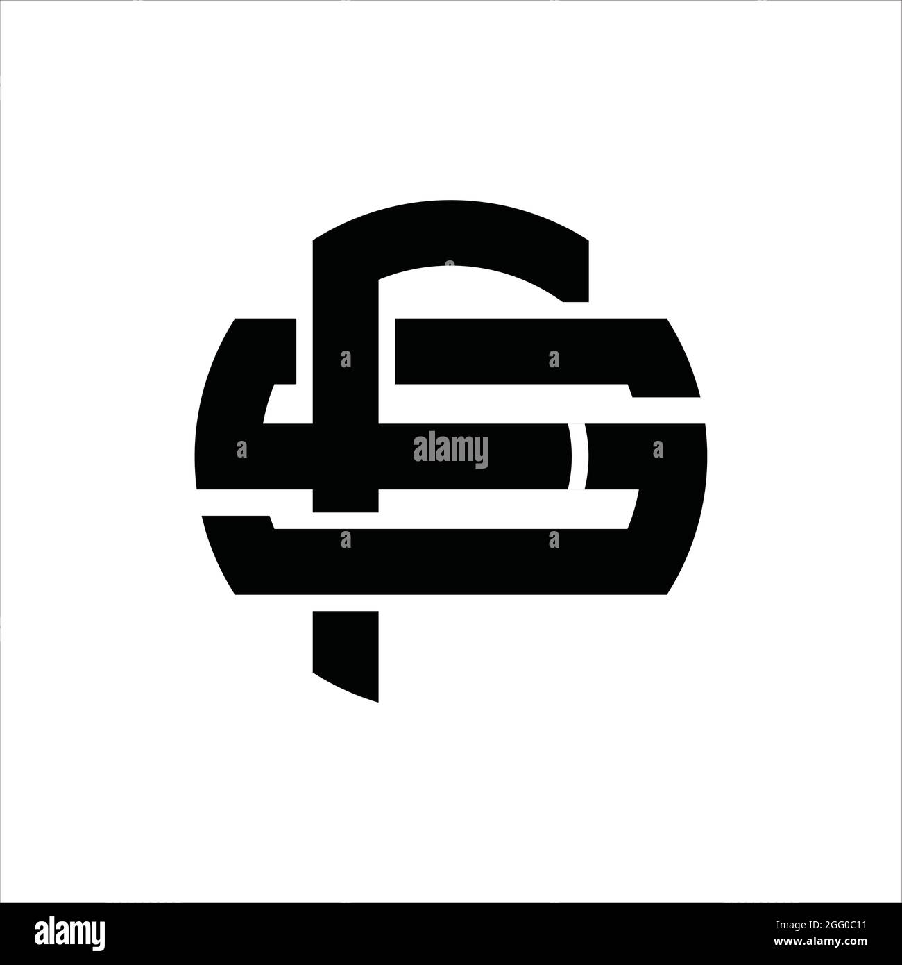 FS Logo monogram with overlapping style vintage design template Stock ...