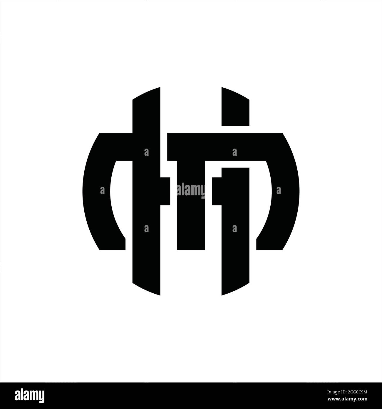 HM Logo monogram with overlapping style vintage design template Stock ...