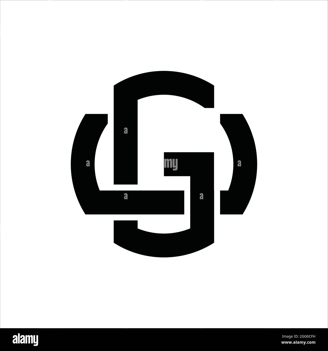 GU Logo monogram with overlapping style vintage design template Stock ...
