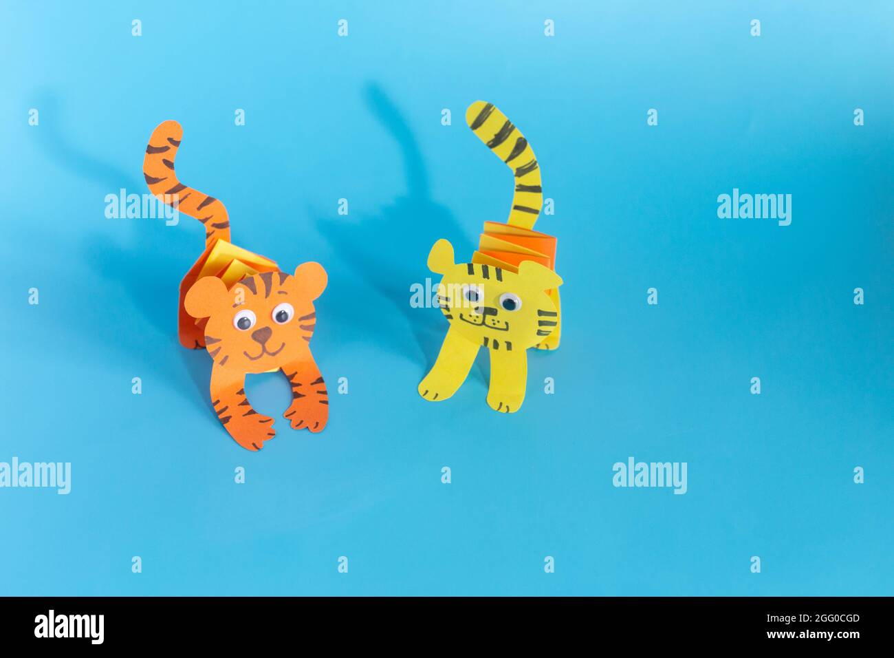 paper tiger craft for kids Stock Photo - Alamy
