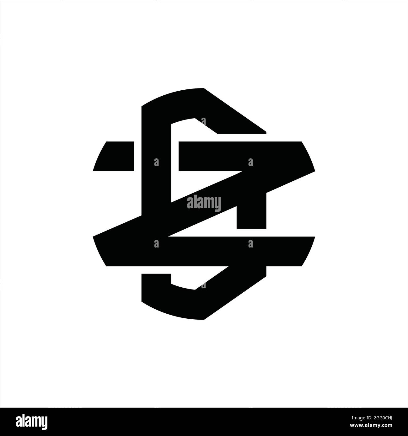 DZ Logo monogram with overlapping style vintage design template Stock ...