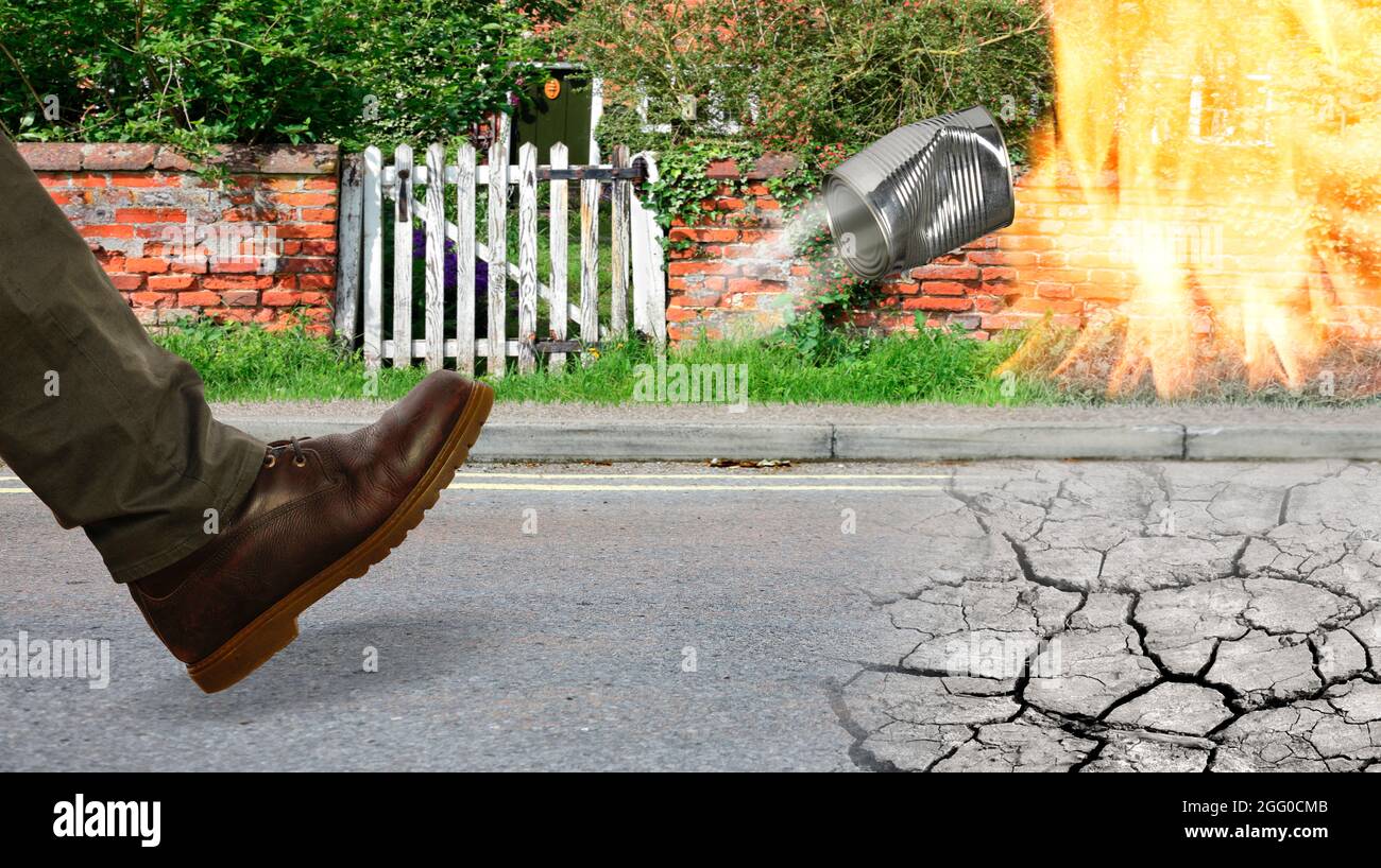 Climate change denial, conceptual image Stock Photo - Alamy