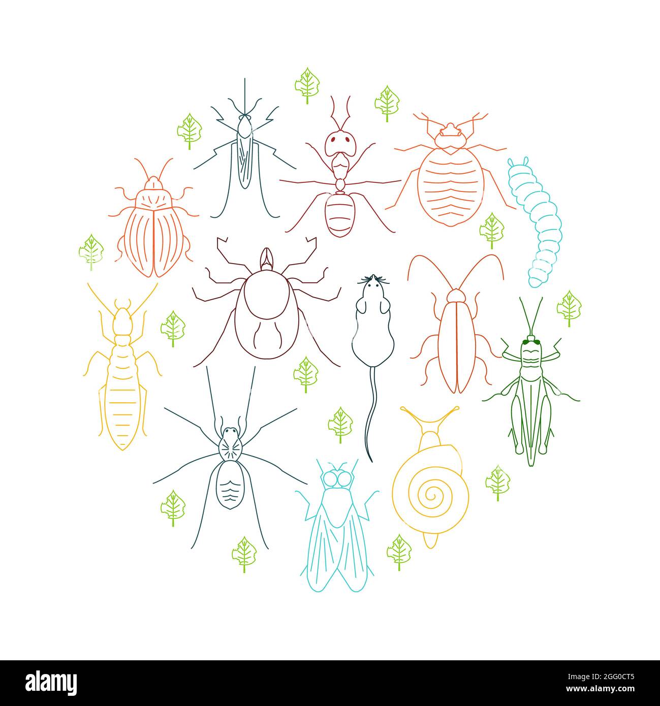 Pest control, conceptual illustration Stock Photo - Alamy