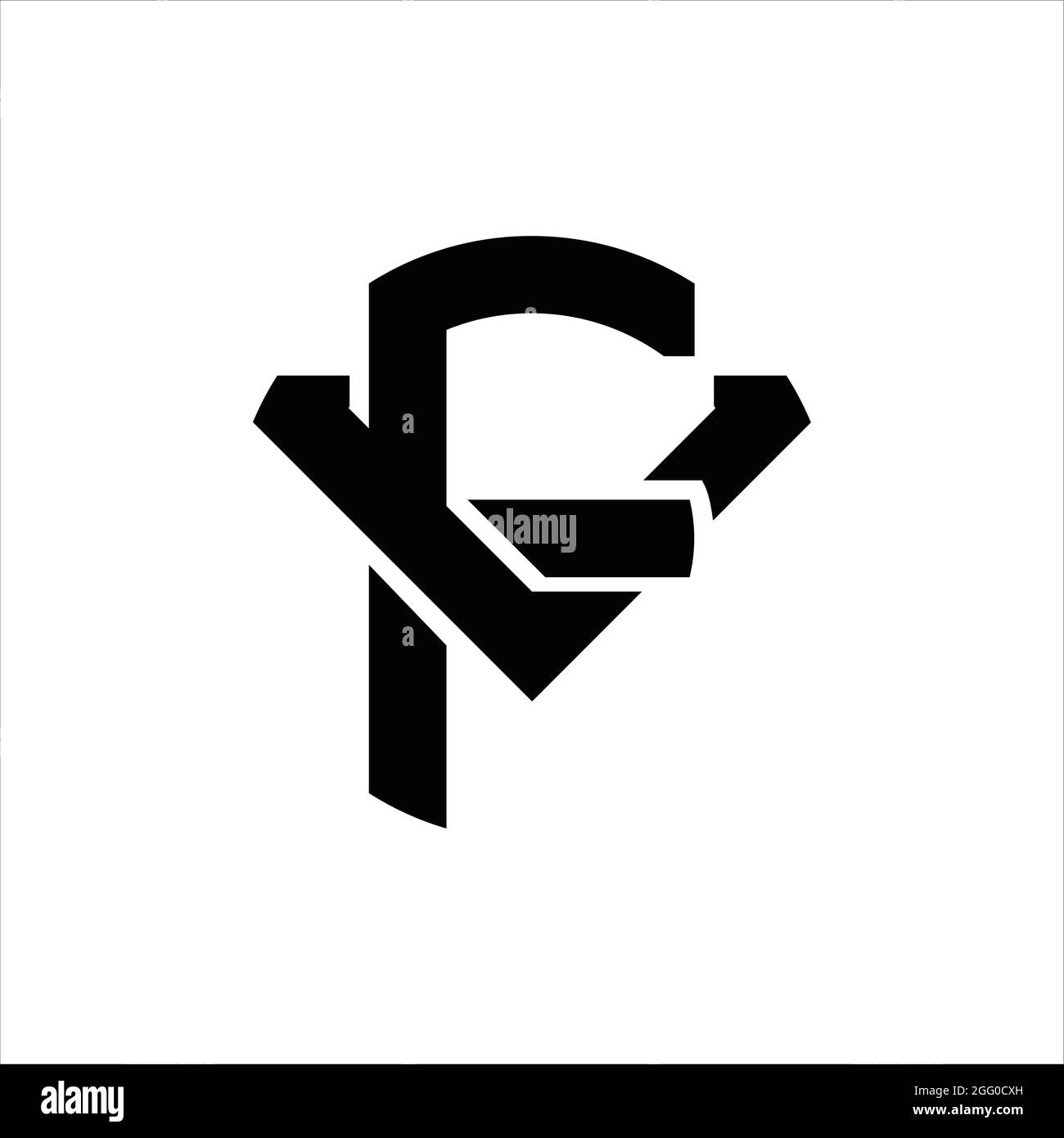 FV Logo monogram with overlapping style vintage design template Stock ...