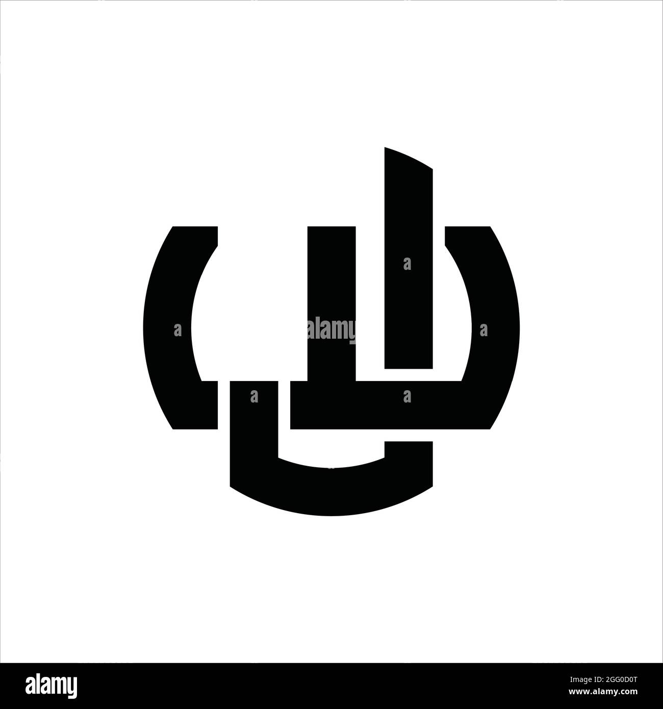 JW Logo monogram with overlapping style vintage design template Stock ...